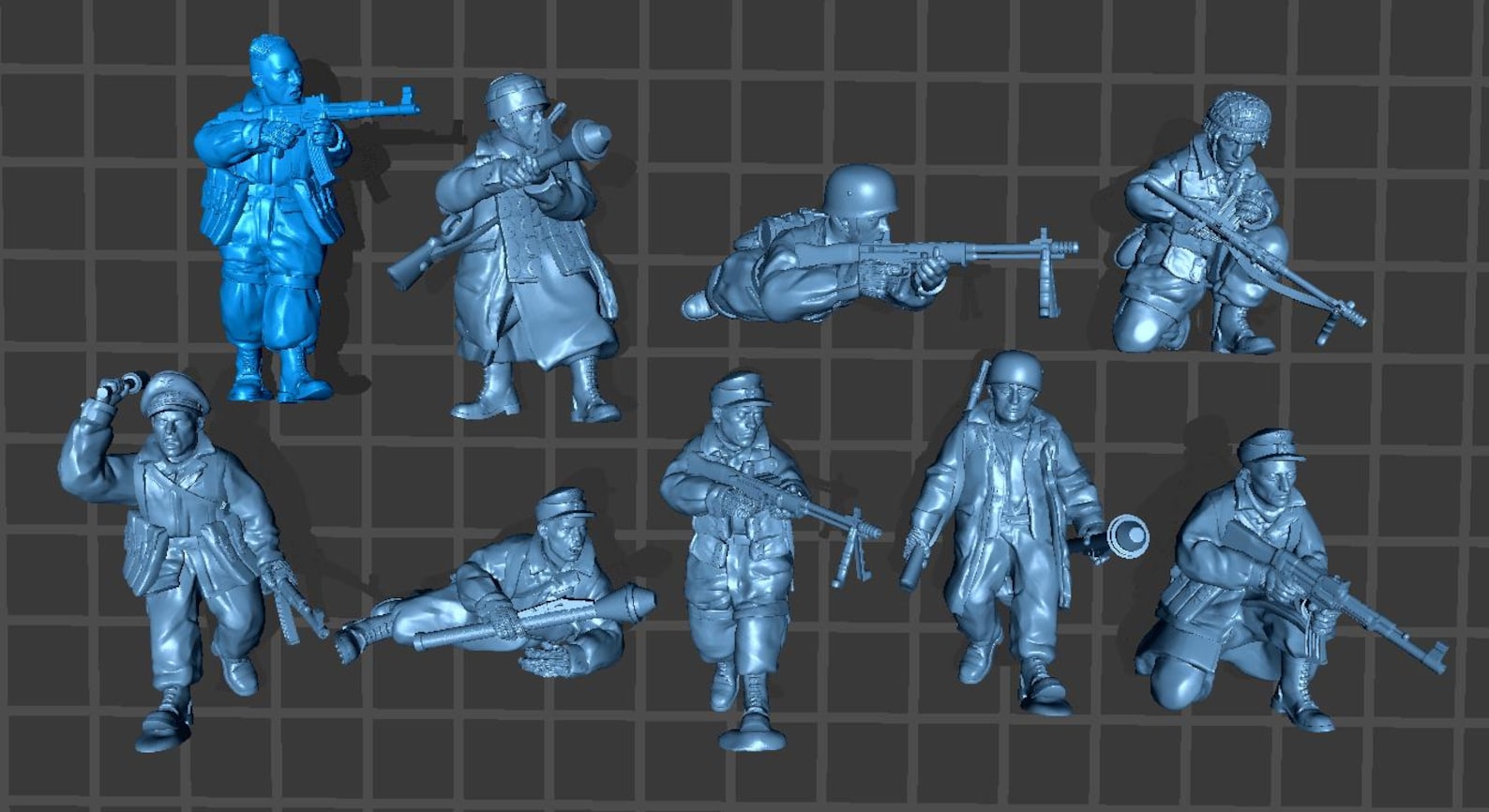 RKX Miniatures - Fallschirmjager_mixed_weapons_squad - Bolt Action 1/56 ...