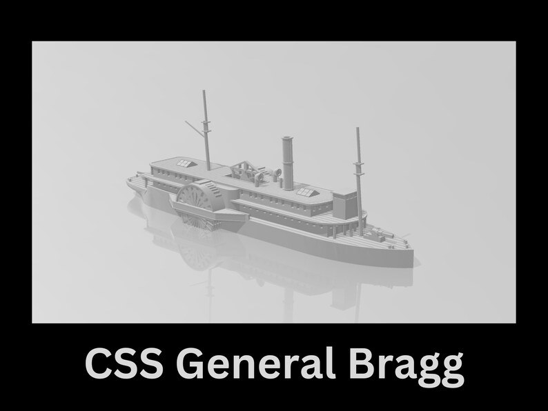 1/600 ACW Confederate River Gunboat CSS General Bragg - Etsy