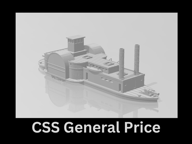 1/600 ACW Confederate River Gunboat CSS General Stirling Price - Etsy
