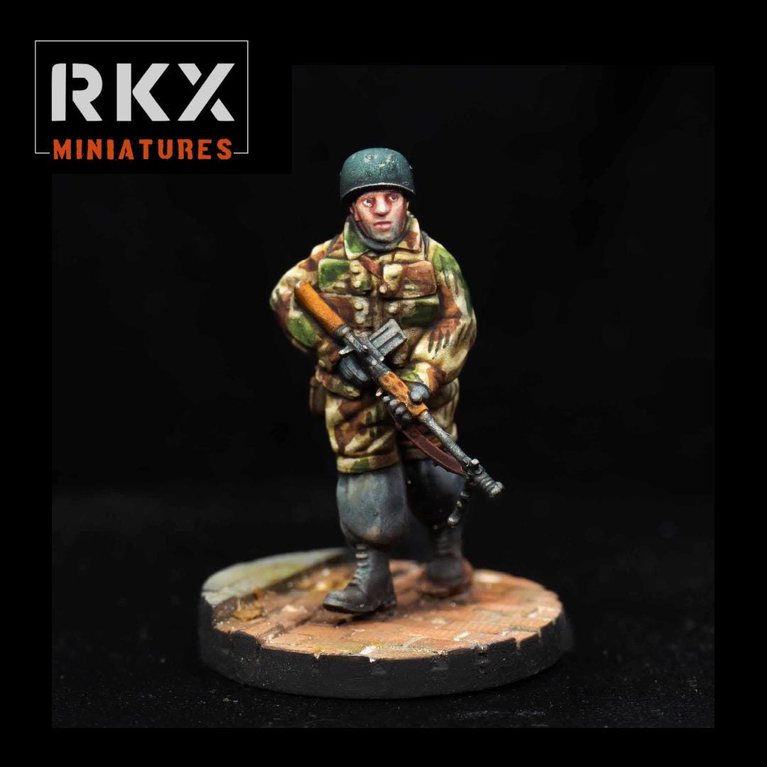 RKX Miniatures - Fallschirmjager_machine_gunner - Bolt Action 1/56 ...