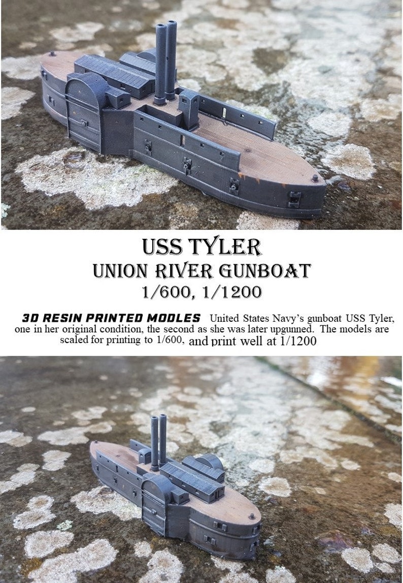 1/600 ACW Union River Gunboat USS Tyler - Etsy