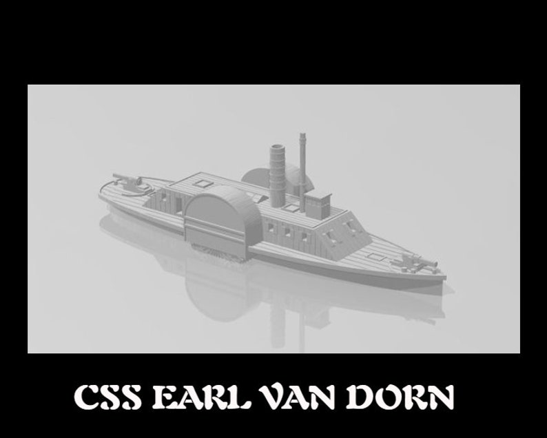 1/600 ACW Confederate Cottonclad Ram CSS Earl Van Dorn - Etsy