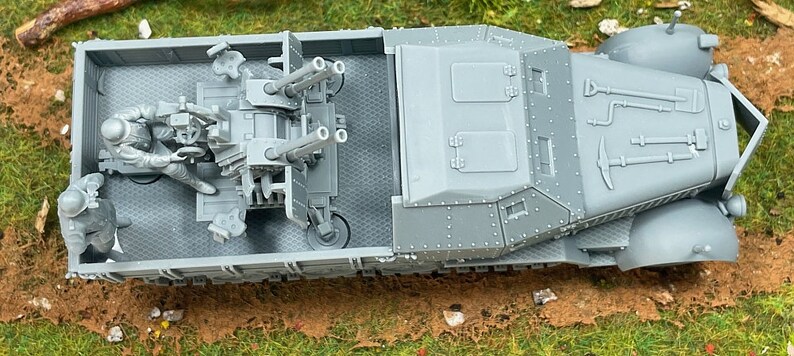 German Sd.kfz.7/1 20mm Flakvierling 38 Halftrack 1/56 Scale - Etsy