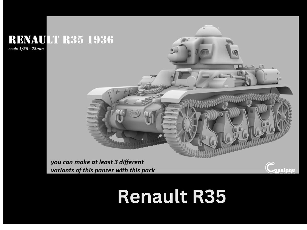 Renault R35 (FRANCE, WW2) - Bolt Action 1/56 (28mm) Scale - Etsy