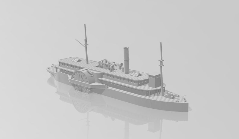 1/600 ACW Confederate River Gunboat CSS General Bragg - Etsy