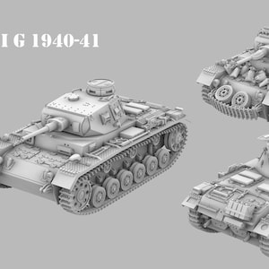 Panzer III Ausf G (germany, WW2) - Bolt Action 1/56 (28mm) Scale - Etsy