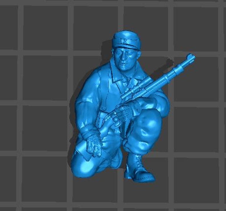 RKX Miniatures - Fallschirmjager_sniper - Bolt Action 1/56 (28mm) Scale ...