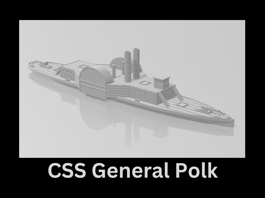 1/600 ACW Confederate Timberclad Gunboat CSS General Polk - Etsy