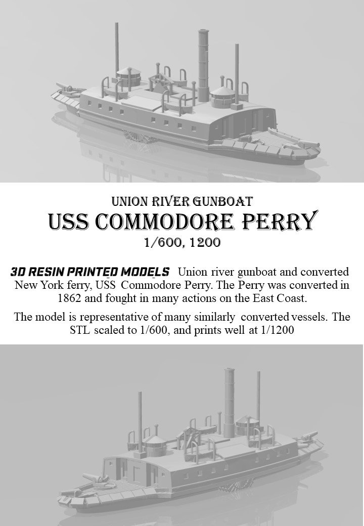 1/600 ACW Union River Gunboat USS Commodore Perry - Etsy