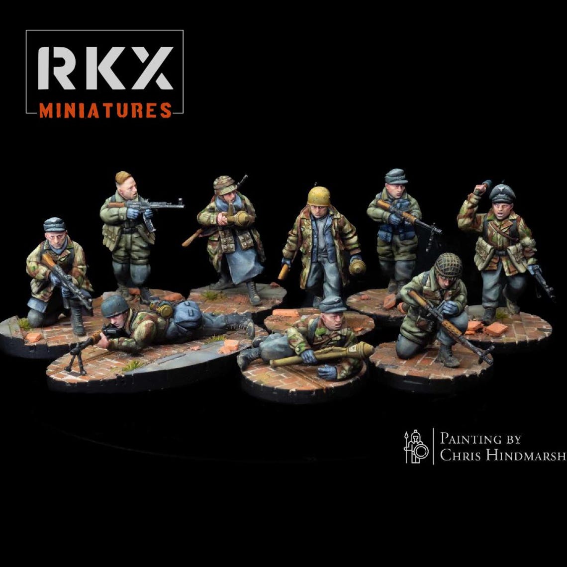 RKX Miniatures - Fallschirmjager_mixed_weapons_squad - Bolt Action 1/56 ...