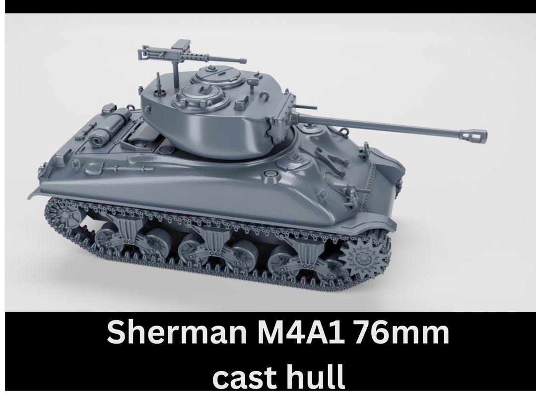 Sherman M4A1 75 or 76mm Cast Hull (USA, WW2) 1/56 Scale (28mm) Bolt ...