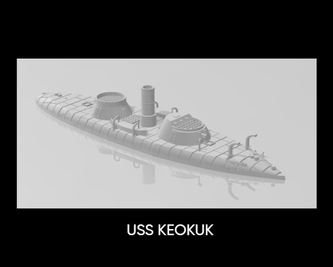 1/1600 ACW Union Ironclad USS Keokuk - Etsy