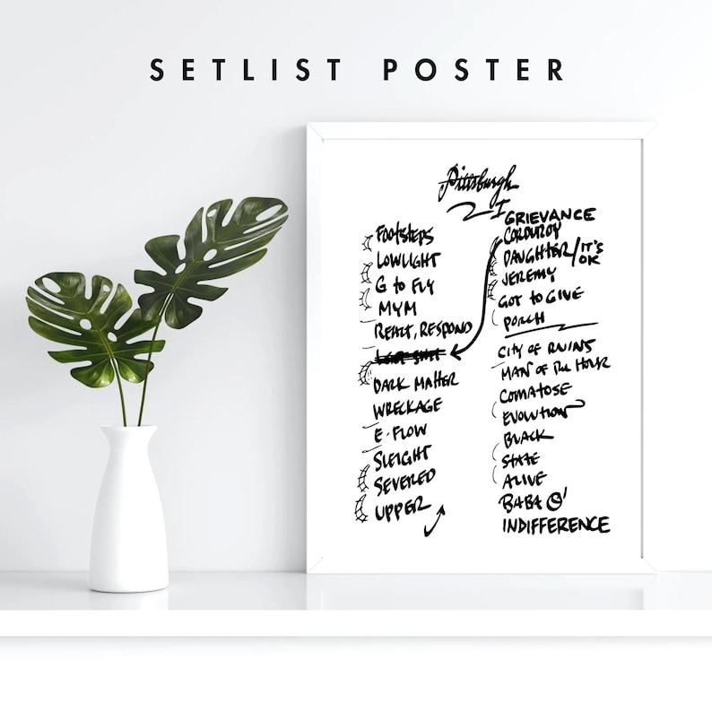 Pittsburgh | 5/16/25 | Night 1 | Setlist | Print | Custom ...