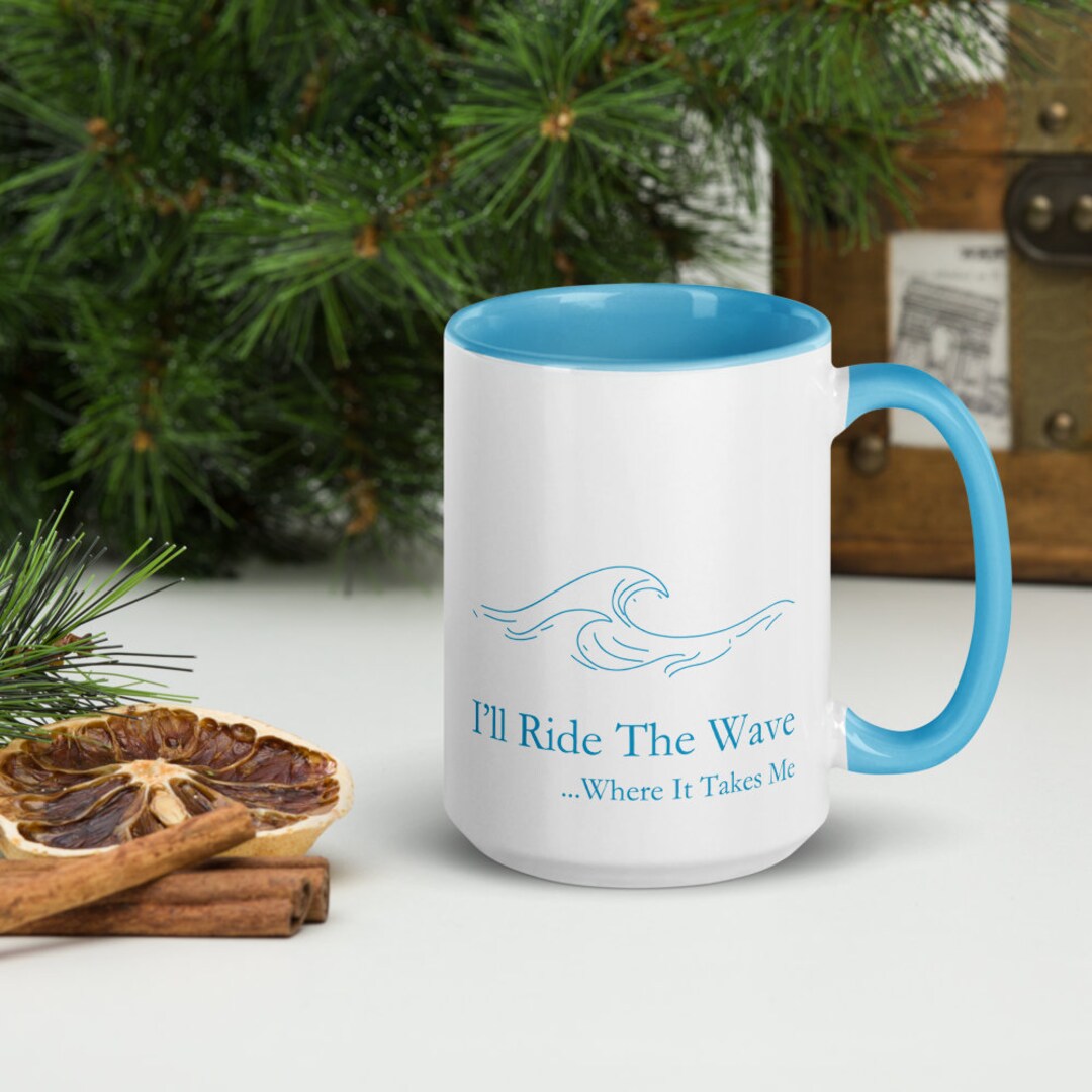 Pearl Jam Ride the Wave Coffee Mug Blue Gift for Him Gift for Her Gift ...