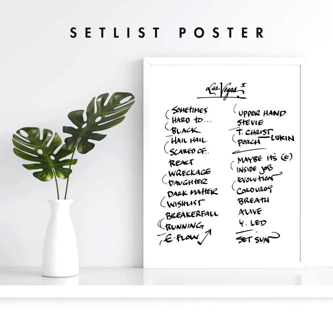 Las Vegas | 5/16/24 | Night 1 | Setlist | Print | Custom | Personalized ...