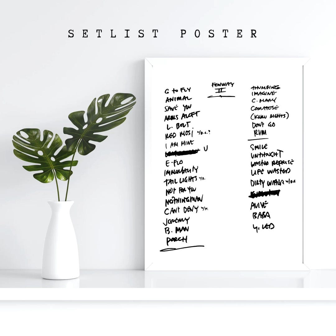 Boston | 9/4/18 | Night 2 | Setlist | Print | Custom | Personalized ...