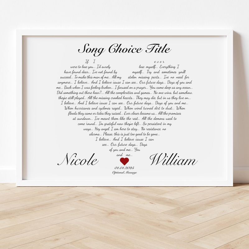 Song Script Canvas - Etsy