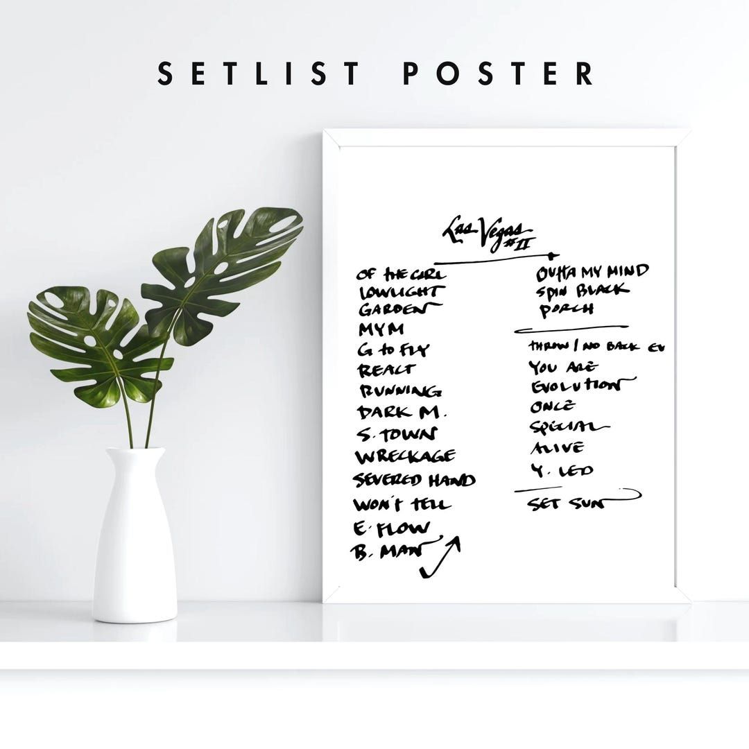 Las Vegas | 5/18/24 | Night 2 | Setlist | Print | Custom | Personalized ...