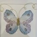 Starlight 1 Original Artwork, Watercolor Butterfly in Matted Gold Frame ...