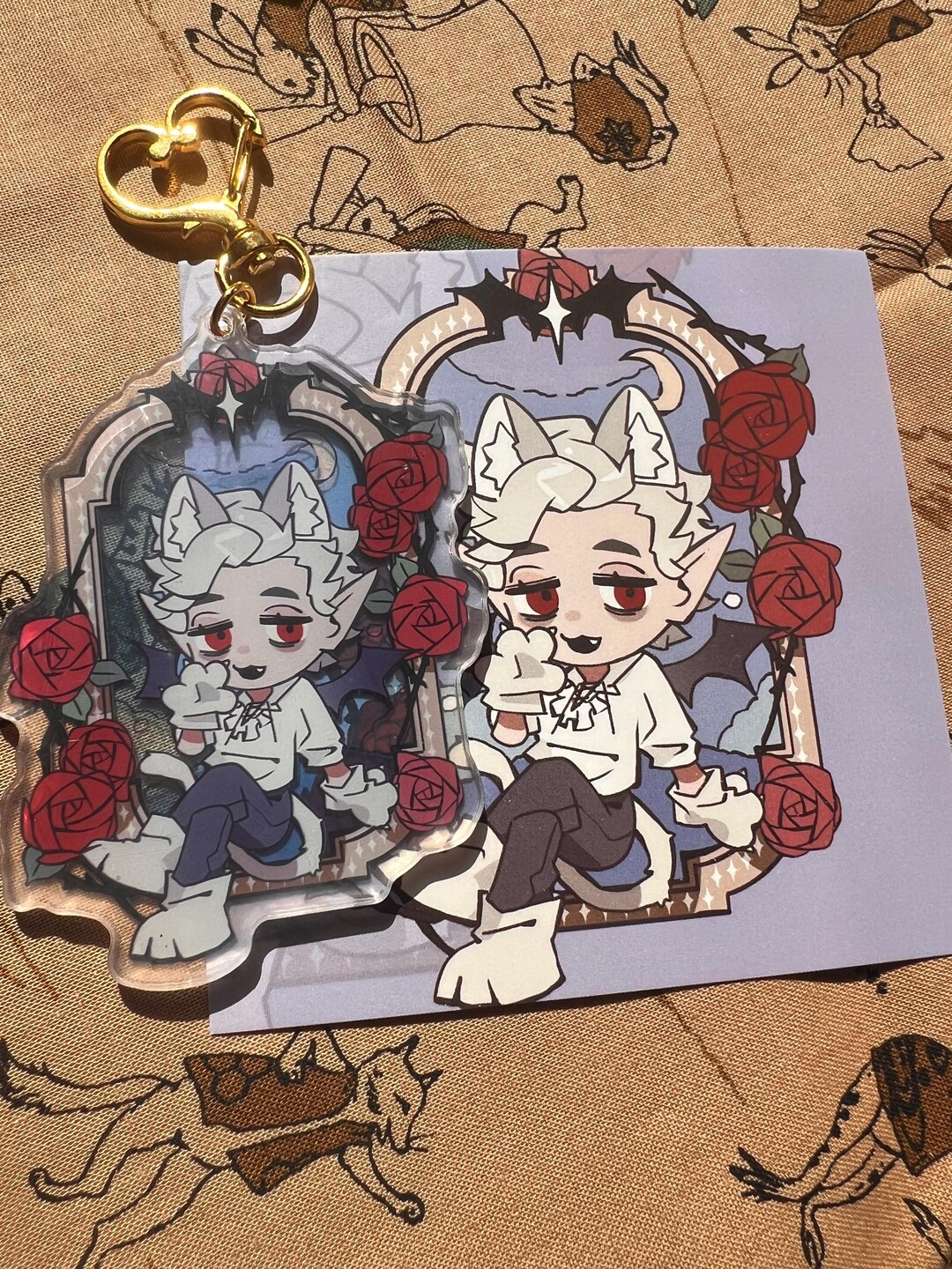 Astarion Acrylic Key Chains Stained Glass Style - Etsy