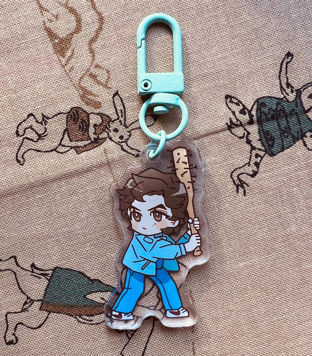 Steve Harrington With a Baseball Bat Small Keychain - Etsy