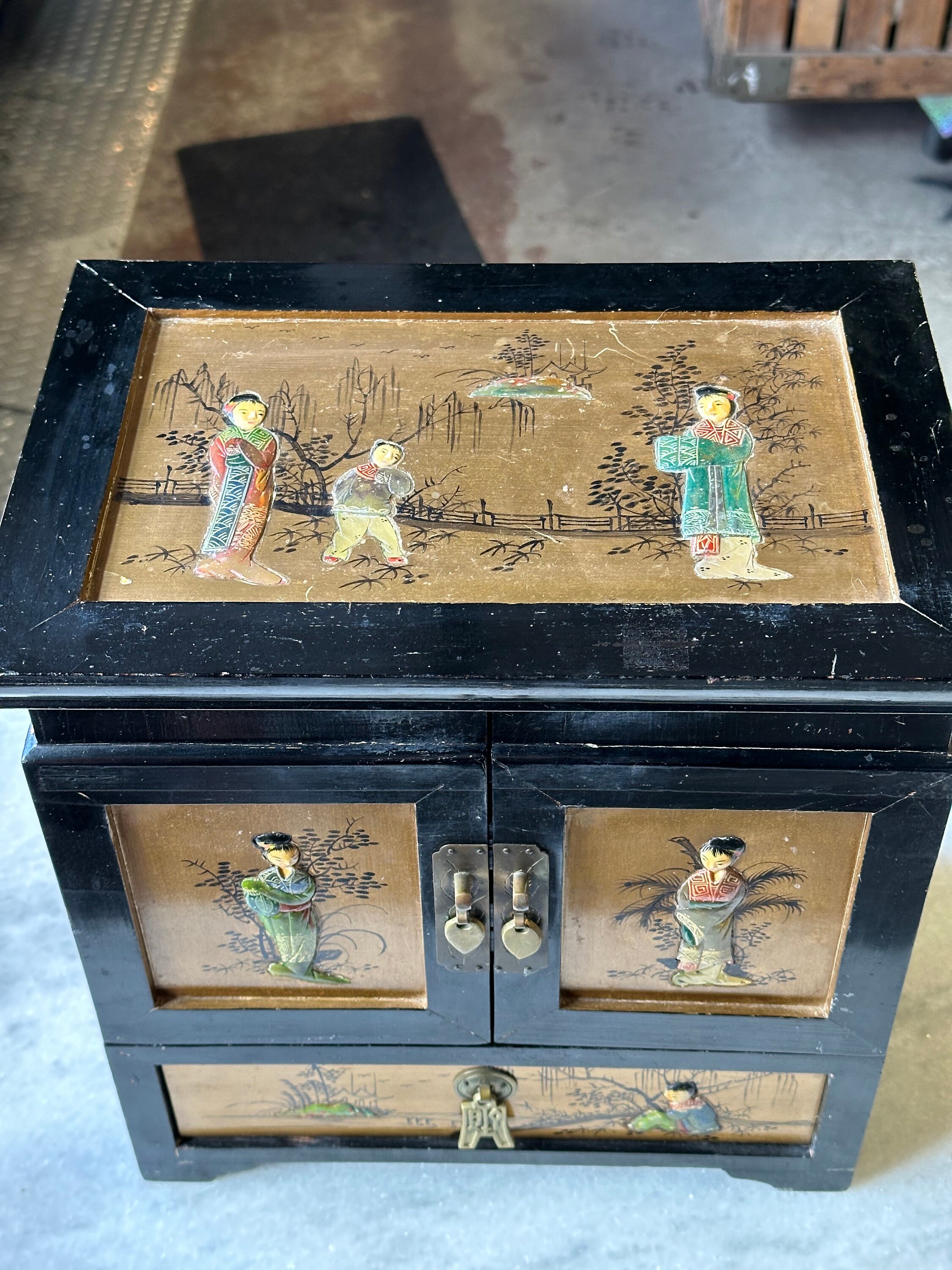 VINTAGE JAPANESE BOX / Lacquerware Jewelry Box / - Etsy