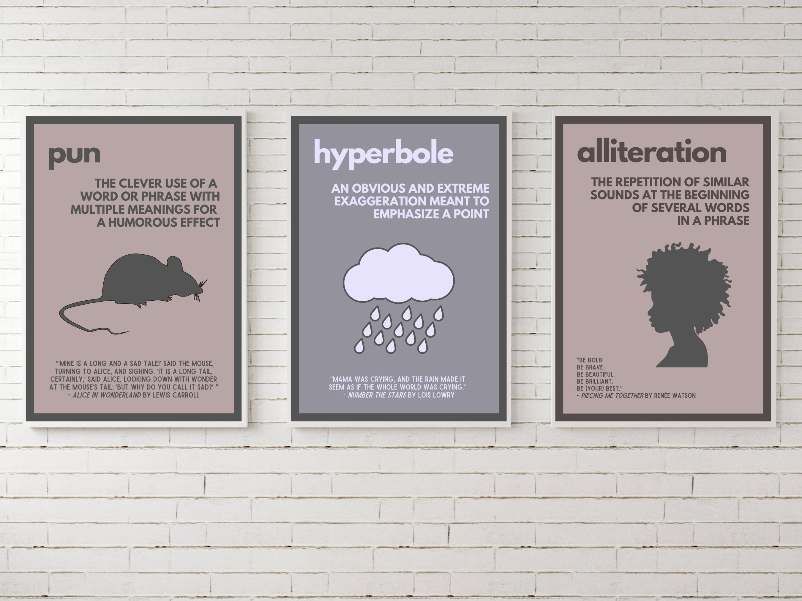 Literary Devices Poster Bundle Figurative Language Literary - Etsy