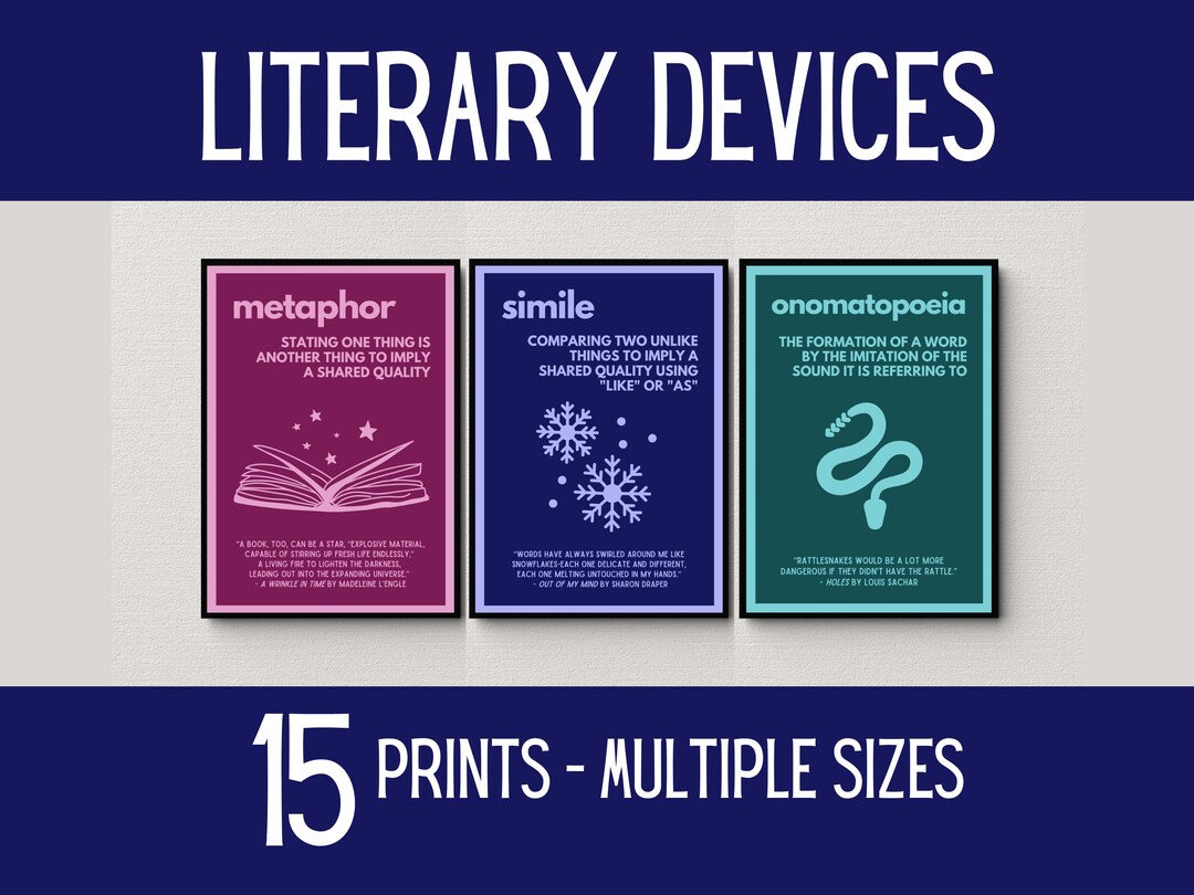 Literary Devices Poster Bundle Figurative Language Literary - Etsy
