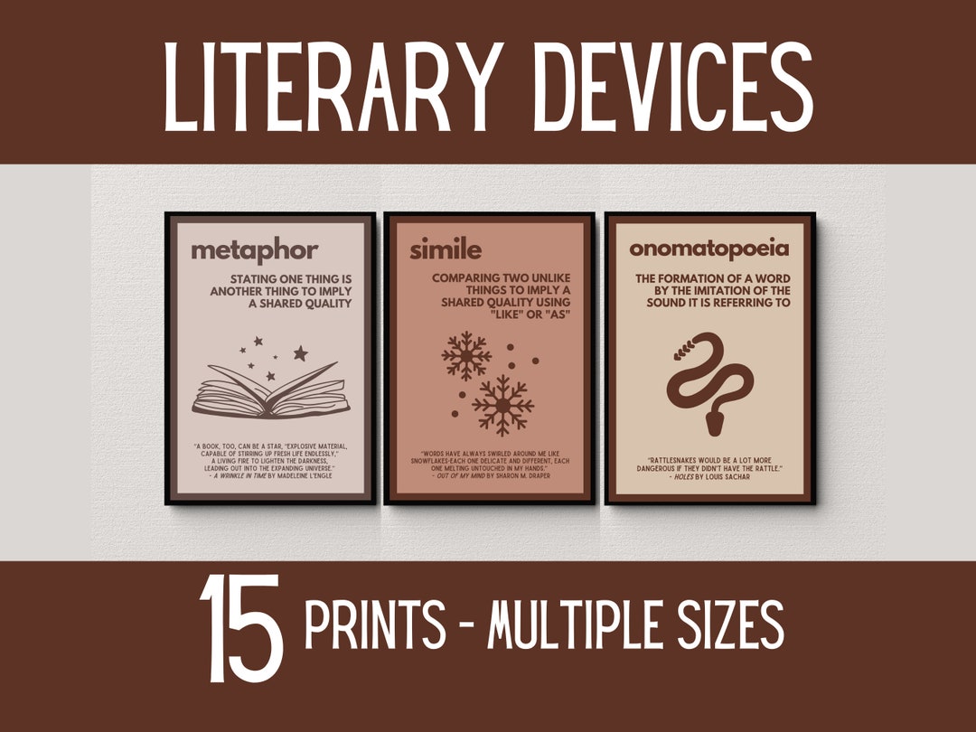 Literary Devices Poster Bundle Figurative Language Literary - Etsy