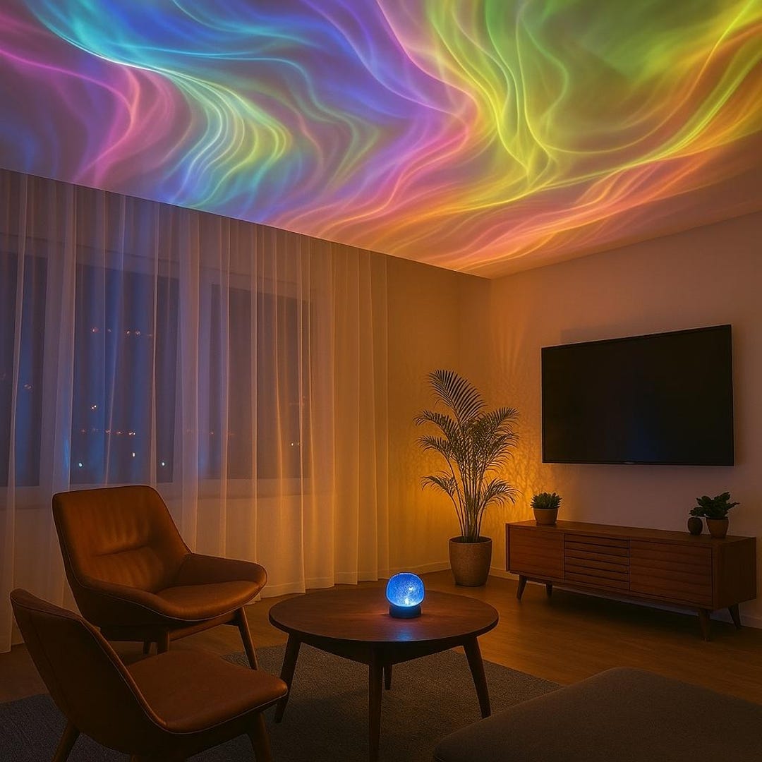 Aurora Lights Projection Bulb, Living Room Lighting, Northern Lights ...