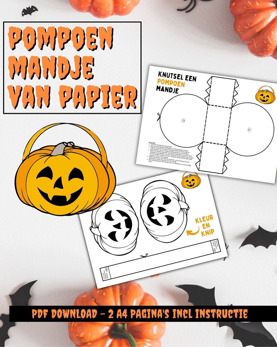 Halloween DIY Pumpkin Basket Crafts, Autumn Pumpkin Basket Crafts, DIY ...