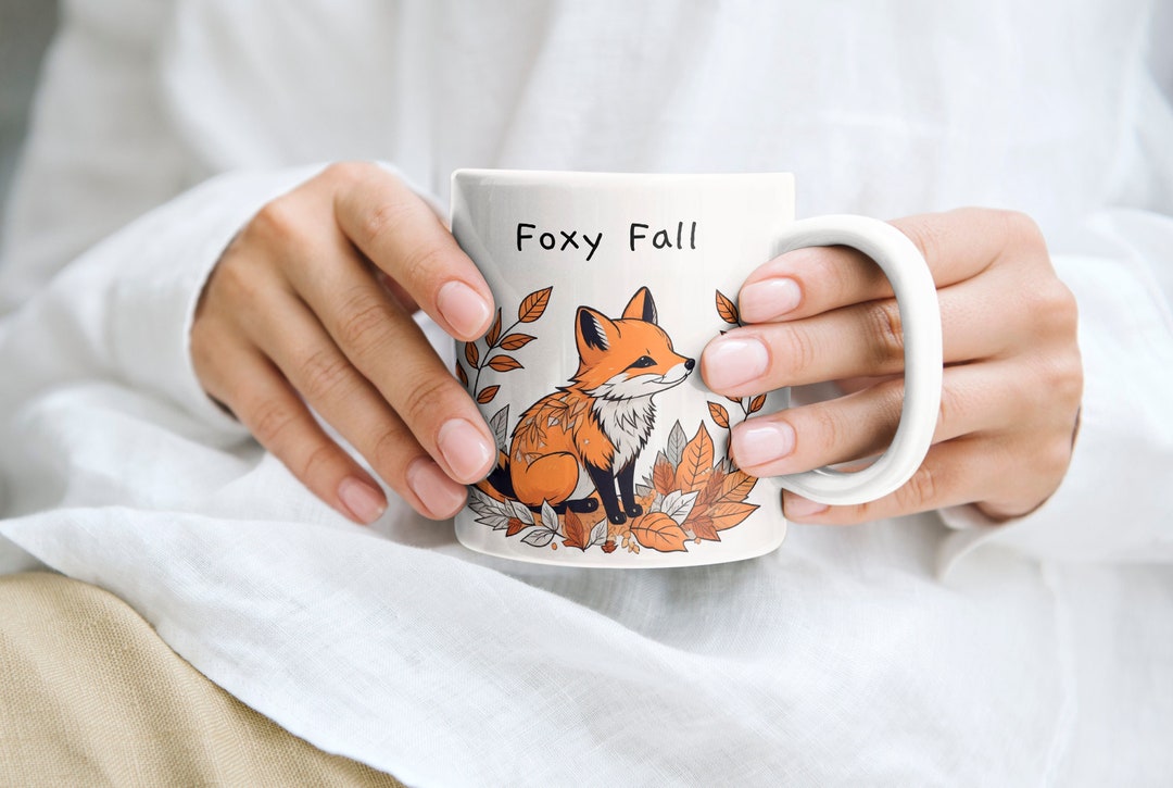 Foxy Fall Mug - Fox Mug - Cute Fox Gift- Funny Fox Gifts - Fox Lover ...