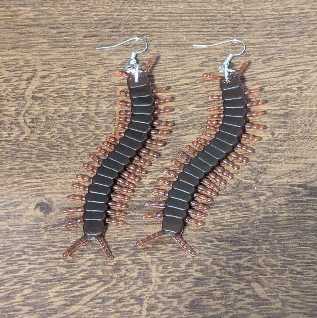 Centipede Earrings - Etsy