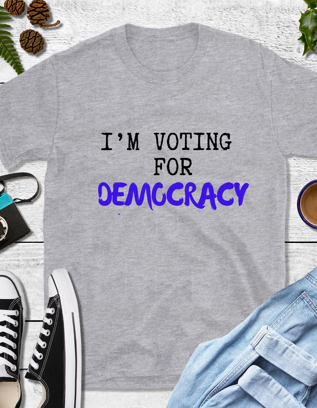 I'm Voting for Democracy PNG Instant Download - Etsy