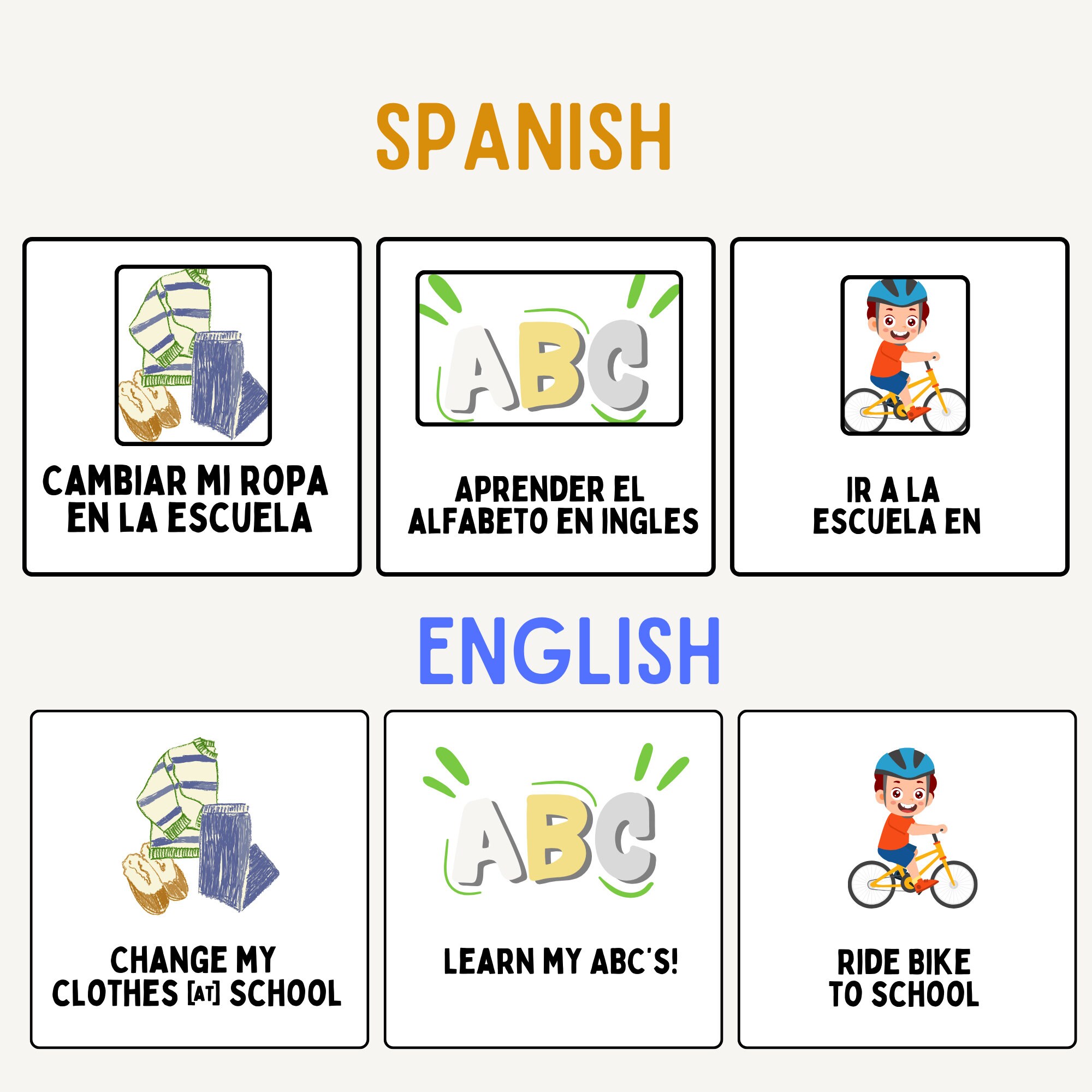Bingo De Regreso a Clases | Bingo Del Primer Día De Clases | Pre ...