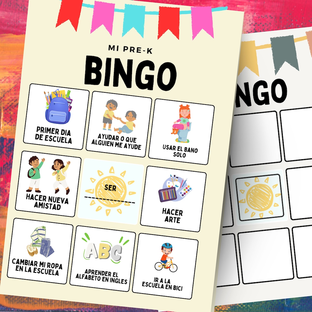 Bingo De Regreso a Clases | Bingo Del Primer Día De Clases | Pre ...