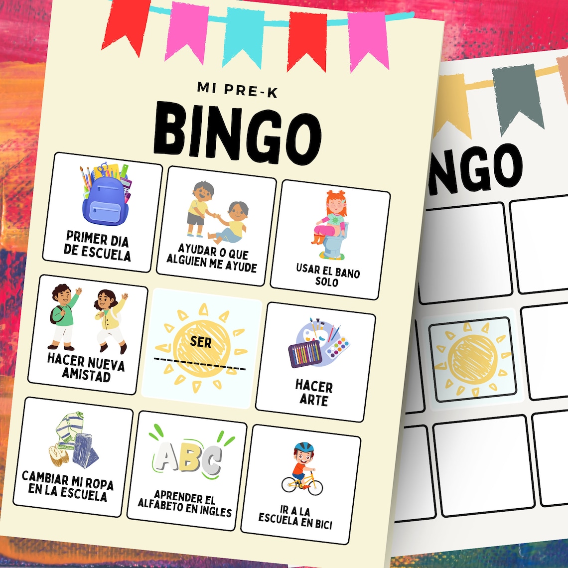 Bingo De Regreso a Clases | Bingo Del Primer Día De Clases | Pre ...