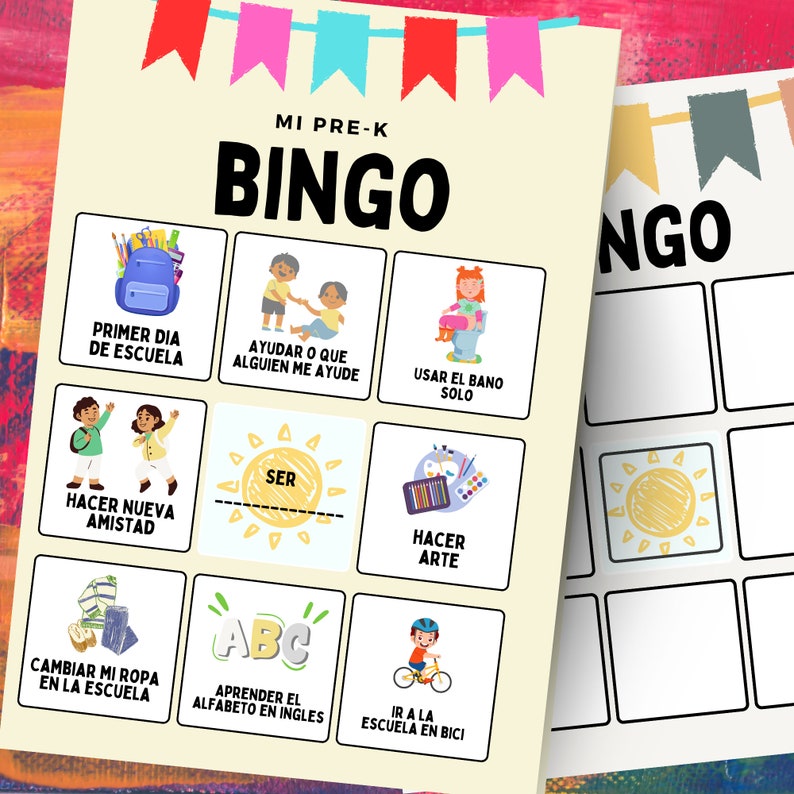 Bingo De Regreso a Clases | Bingo Del Primer Día De Clases | Pre ...