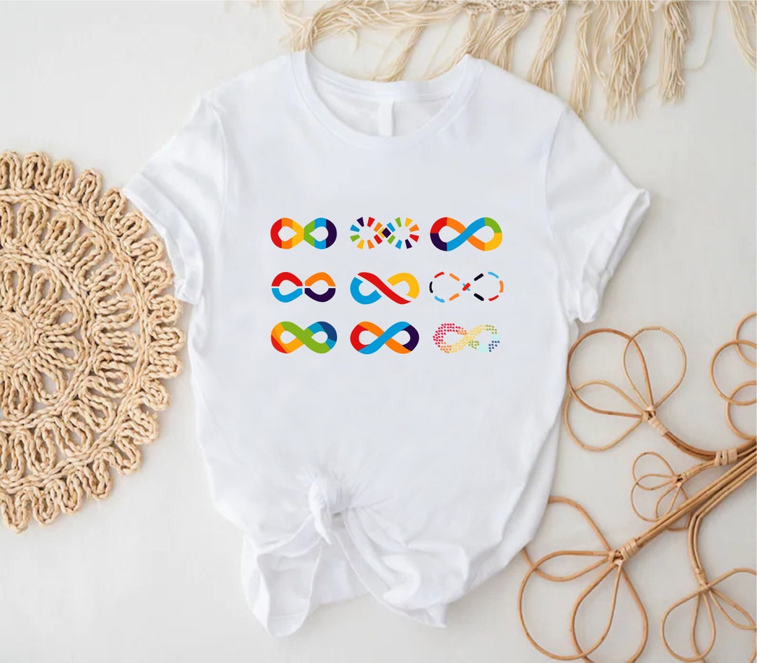 Autism Infinity Symbol Shirt, Autism Acceptance Shirt, Neurodiversity Spectrum Shirt, Autism ...