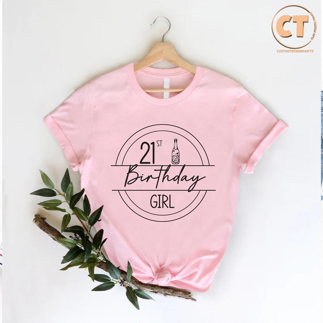 21st Birthday Girl Shirt, 21st Birthday Party Shirt for Girls, Hello 21 ...