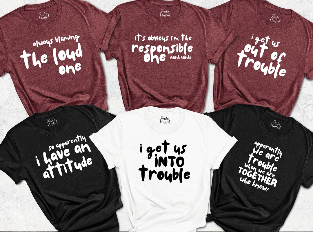 Best Friends Group Shirts, Matching Girls Party Shirts,friends ...