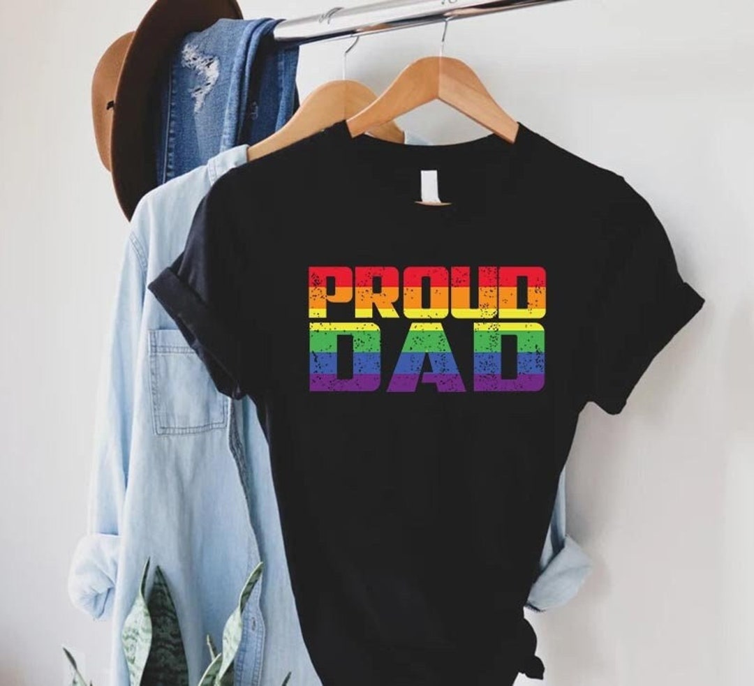 Proud Dad Rainbow Shirt, LGBTQ Pride Daddy Tee, Rainbow Family Gift ...