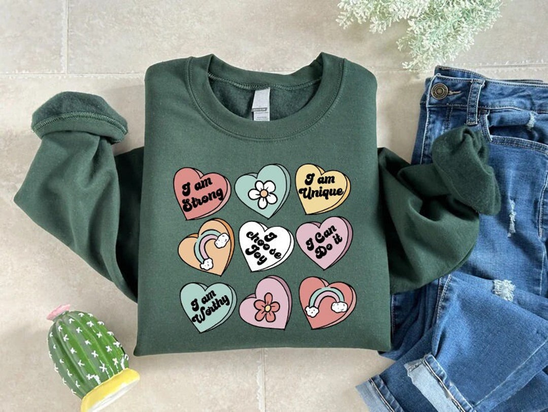 Womens Positive Affirmations Sweatshirt, Inspirational Shirt, Mental ...