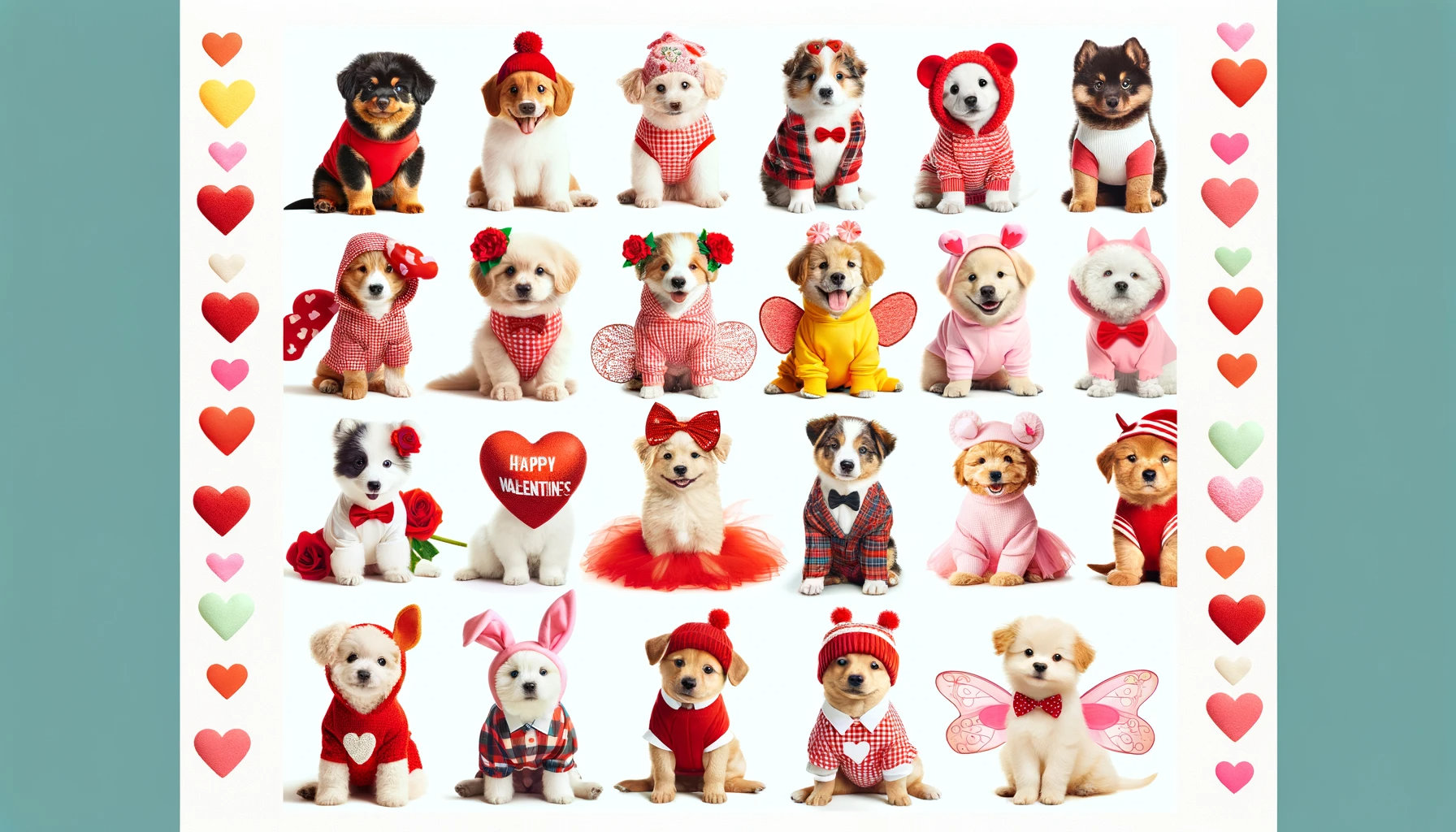 Valentine's Day Puppy Clipart, Dog & Puppy PNG, Animal Love Clipart ...