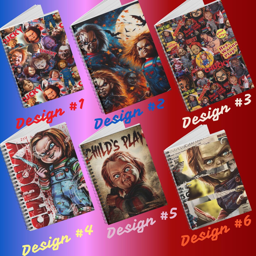 Chucky Horror Spiral Notebook, Journal for Horror Fans, Gift for Chucky ...