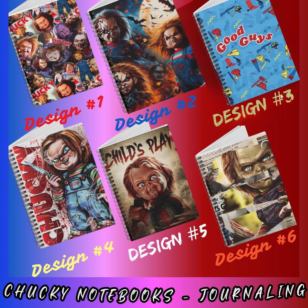 Chucky Horror Spiral Notebook, Journal for Horror Fans, Gift for Chucky ...