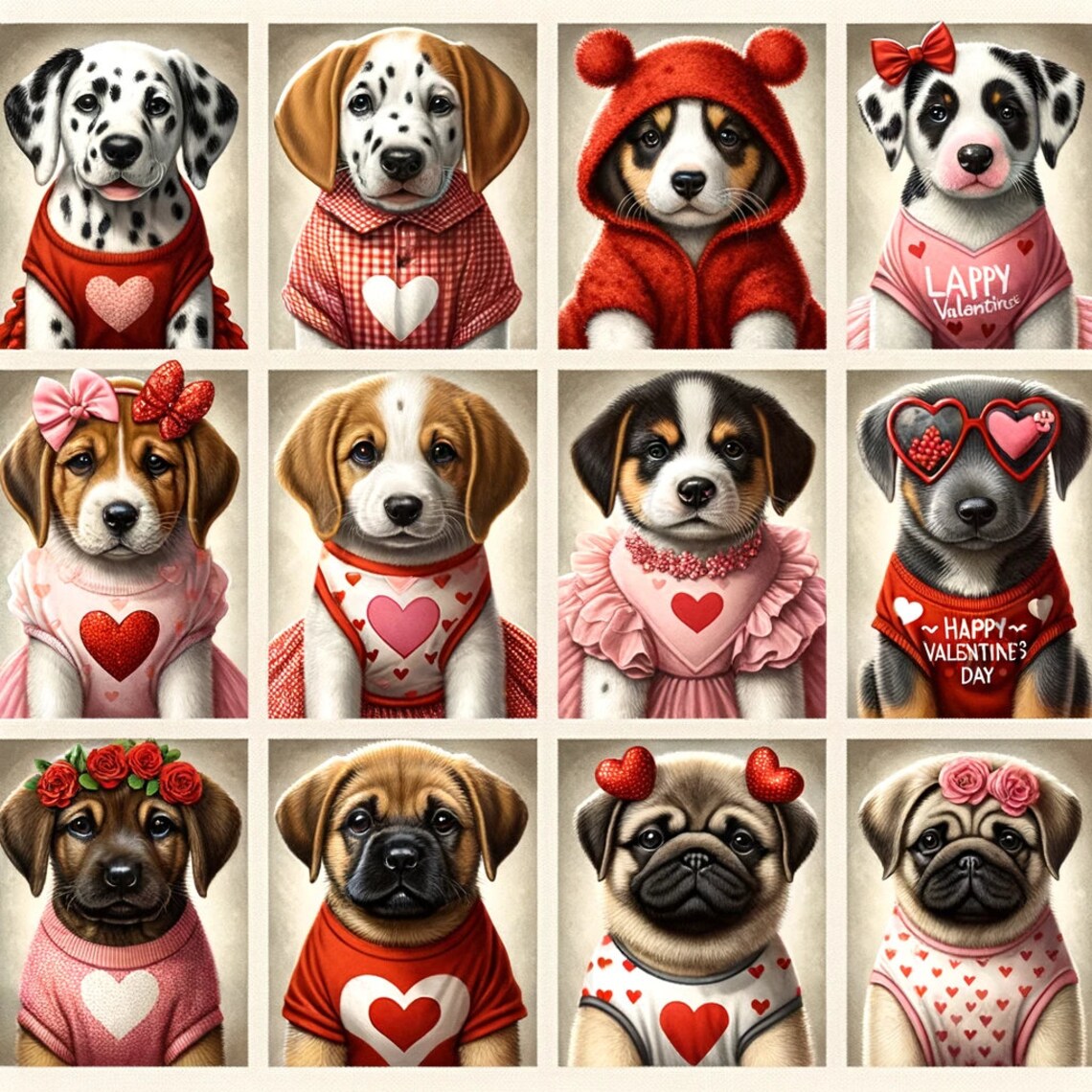 Valentine's Day Puppy Clipart, Dog & Puppy PNG, Animal Love Clipart ...
