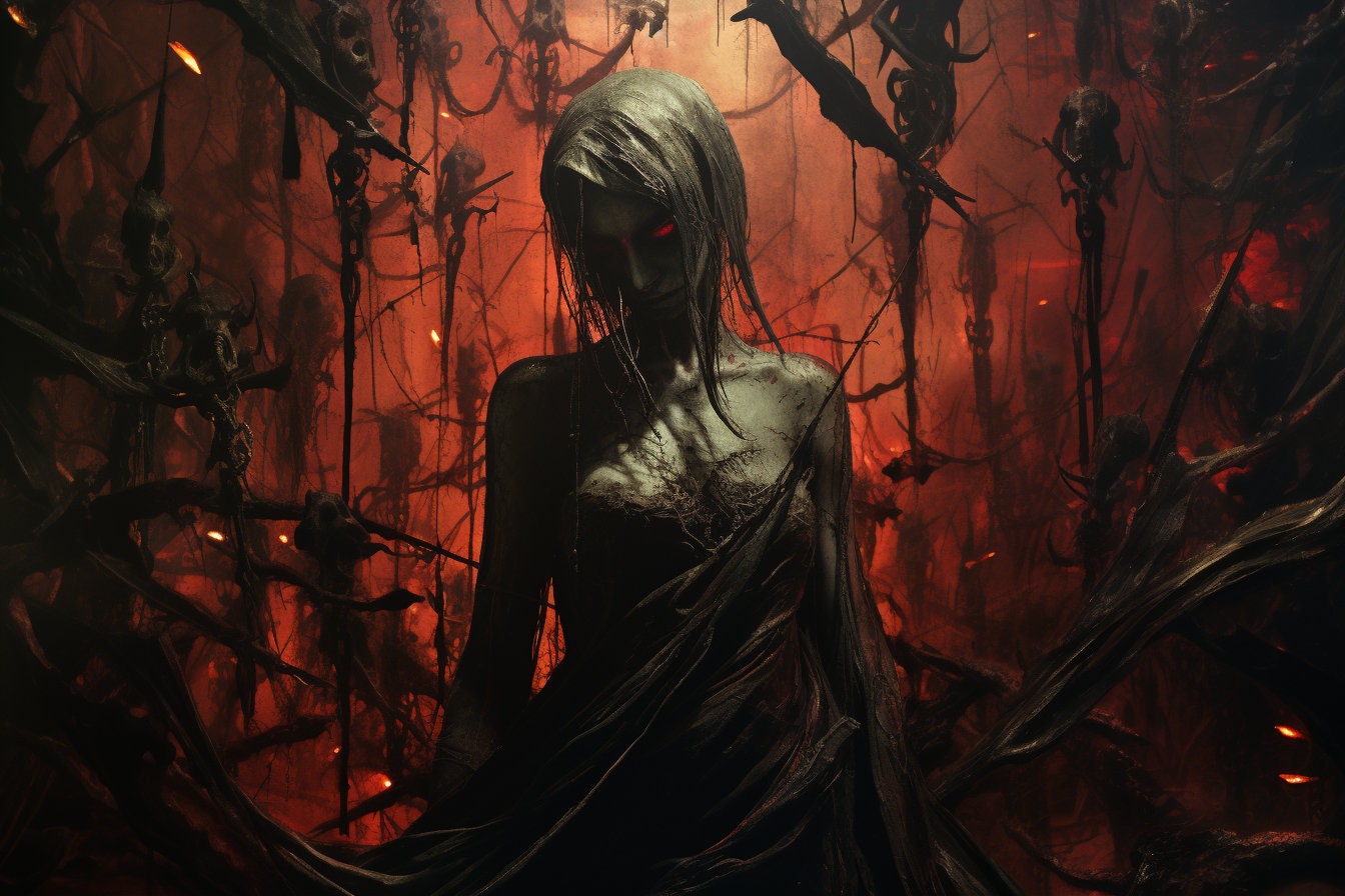 Gothic Horror Art Prints Creepy Ghosts & Monsters, Eerie Apparitions ...