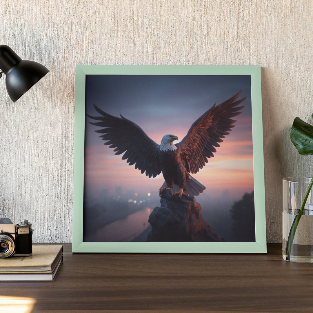 Canvas Bald Eagle Represent America Freedom & Justice - Etsy