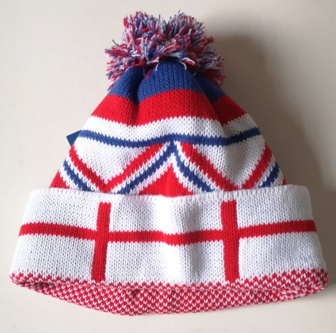 George Cross, England Inspired Bobble Hat. REDUCED TO CLEAR - Etsy UK